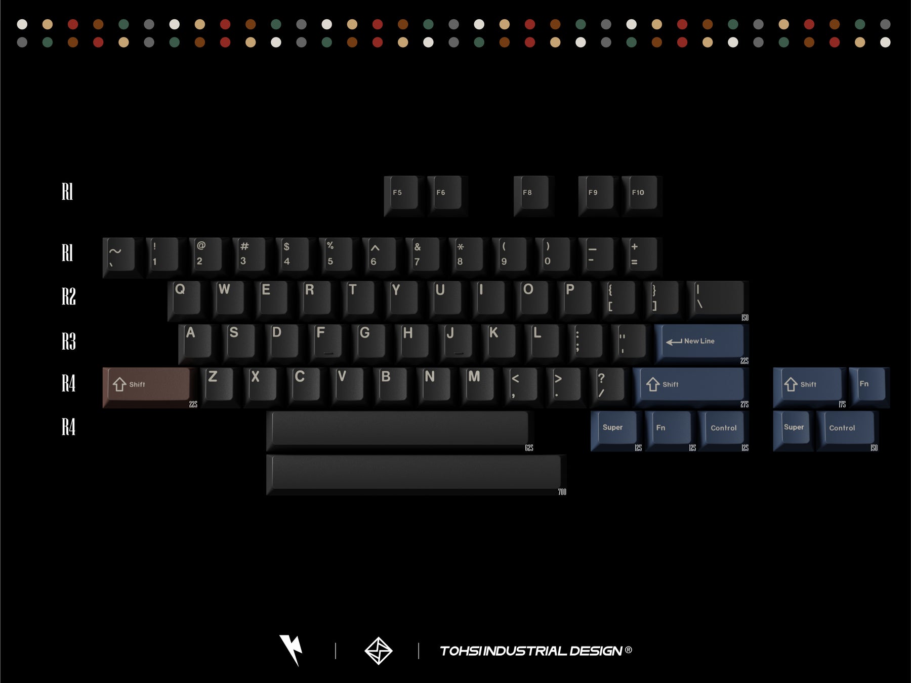 Keykobo Retro Mixed Lights R2 Keycaps